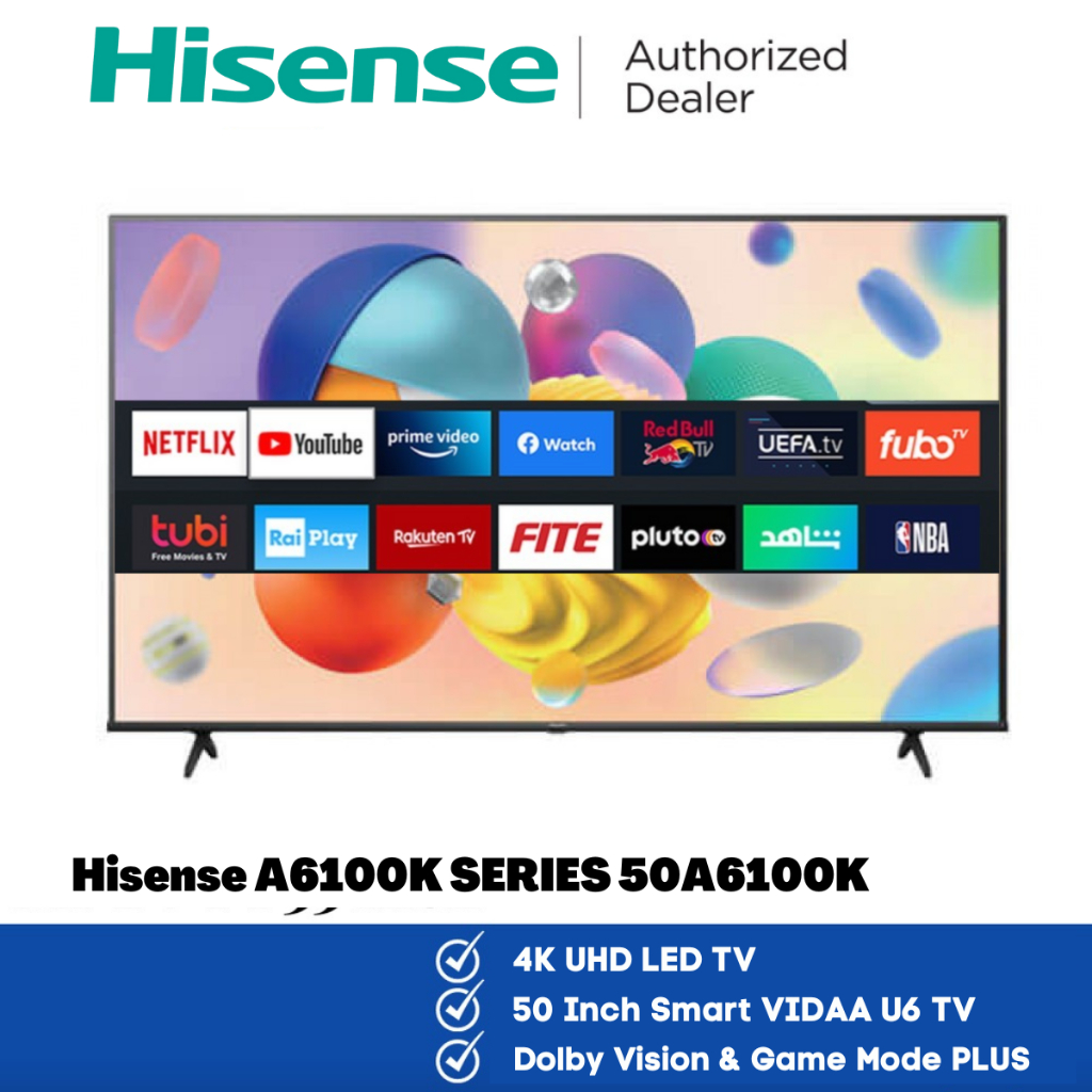 [FREE SHIPPING] Hisense 4K UHD VIDAA LED SMART TV (50/55/65 Inch ...