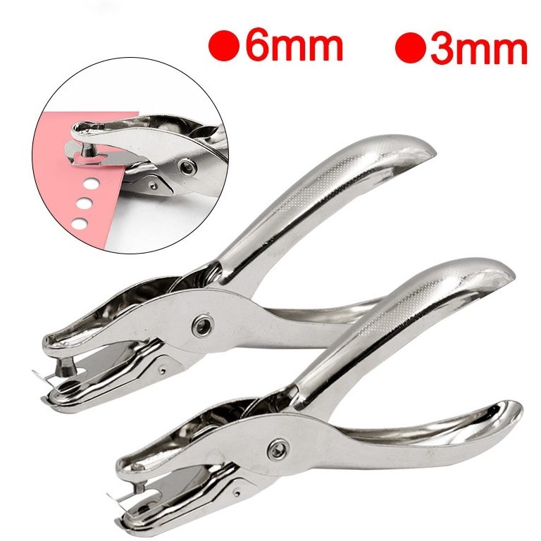 3/6mm QUAFF One Hole Puncher Portable Single Hand Held Hole Punch Paper ...