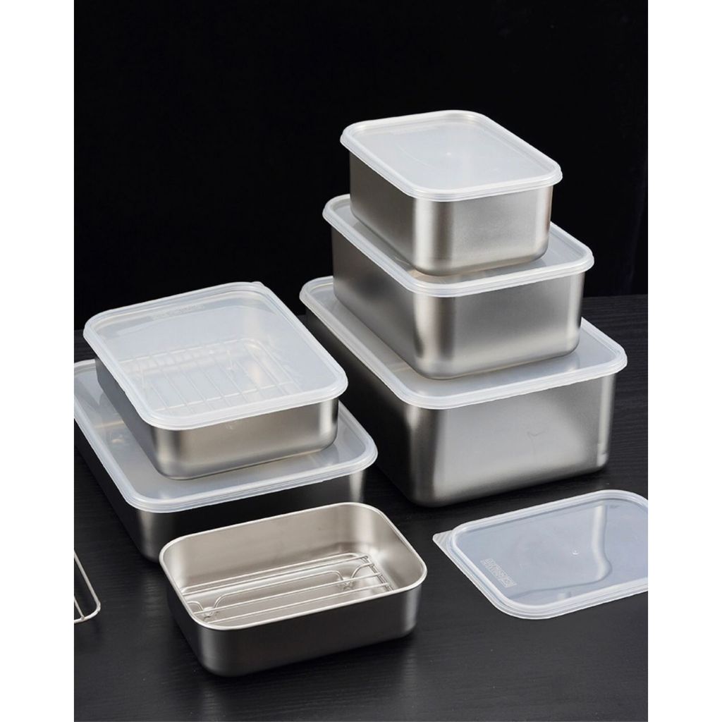 Stainless Steel Deep Freezer Box with Grid Rack 不锈钢深冷藏盒带网架 | Shopee ...