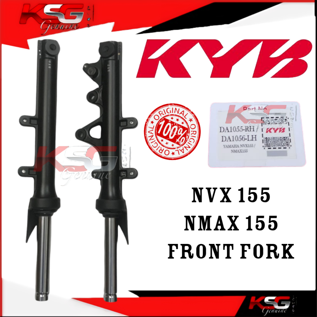KYB BRAND NVX 155 V1 / V2 / NMAX 155 FRONT FORK ASSY [DA 1055 / DA 1056 ...