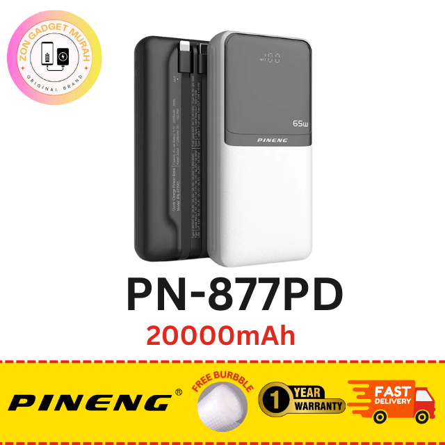 Pineng PN877 PD (20000mAh) 65w also for Charging Laptop,2 input,1 ...