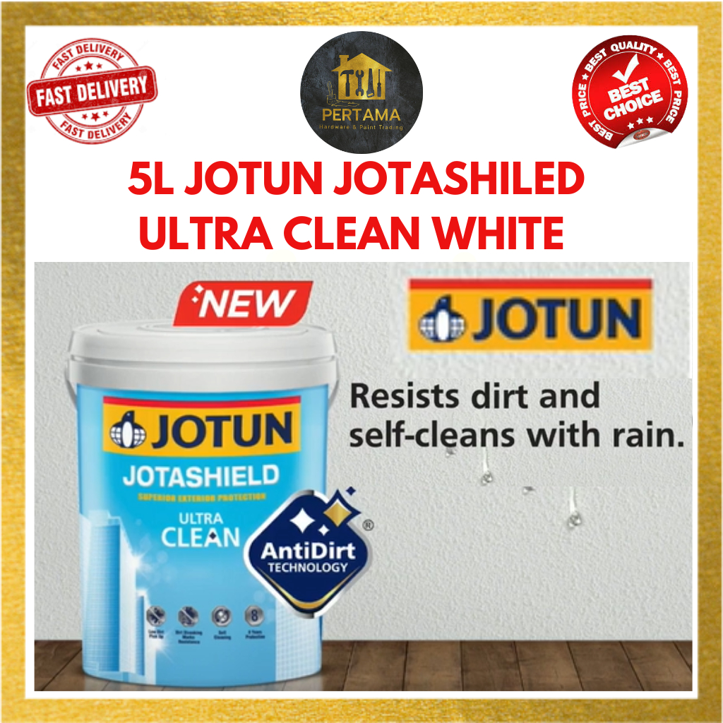 5L JOTUN JOTASHIELD ULTRA CLEAN WHITE | Shopee Malaysia
