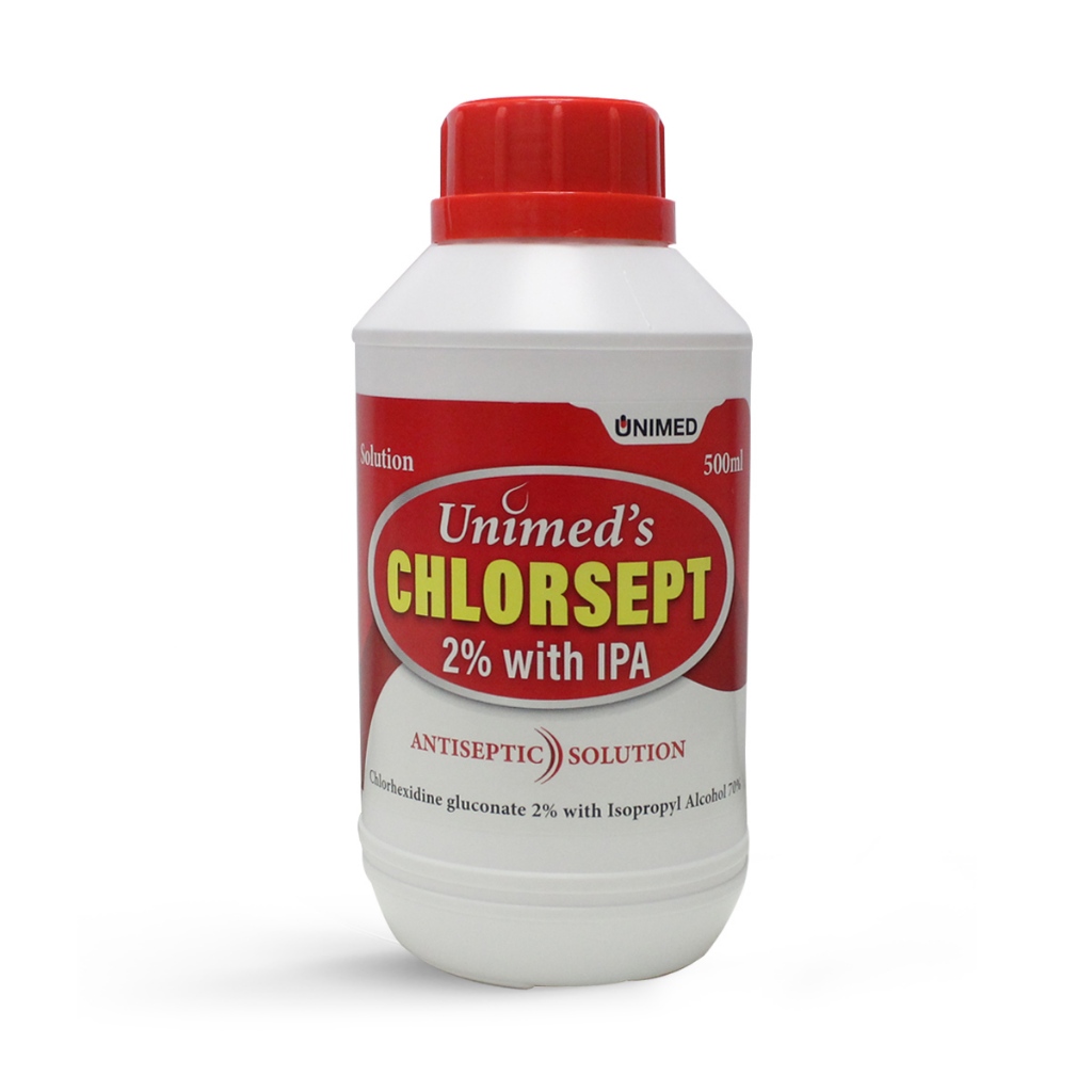 Unimed Chlorsept Chlorhexidine Gluconate 2% with Isopropyl Alcohol 70% ...