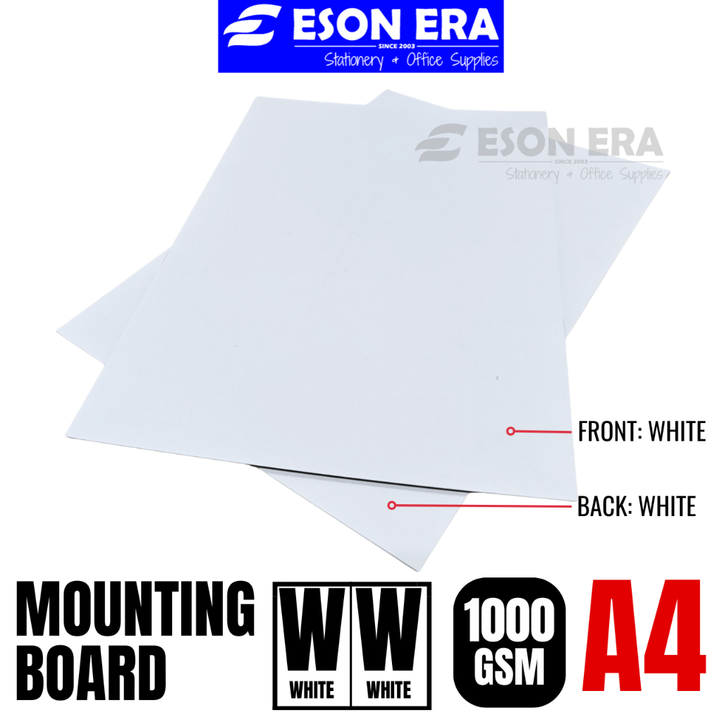 [A4] Mounting Board A4 1000gsm Black 1pc Card Board Chip Board Kad ...