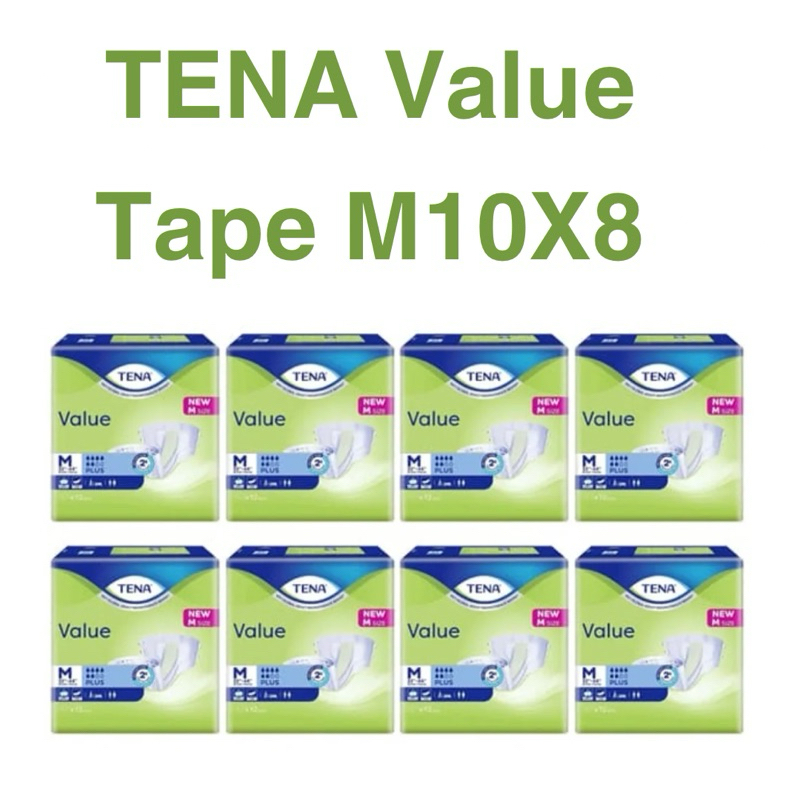 Tena Value Adult Diaper Tape M10/L8/XL8 -Ready Stock | Shopee Malaysia