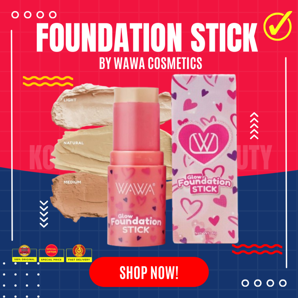 💯% ORIGINAL HQ 🔥 WAWA GLOW FOUNDATION STICK 🔥 | Shopee Malaysia