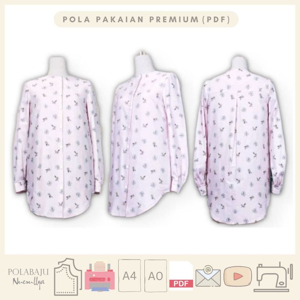 PRINTABLE SEWING PATTERN (PDF) : JOM JAHIT BAJU DAISY (Anda boleh print ...