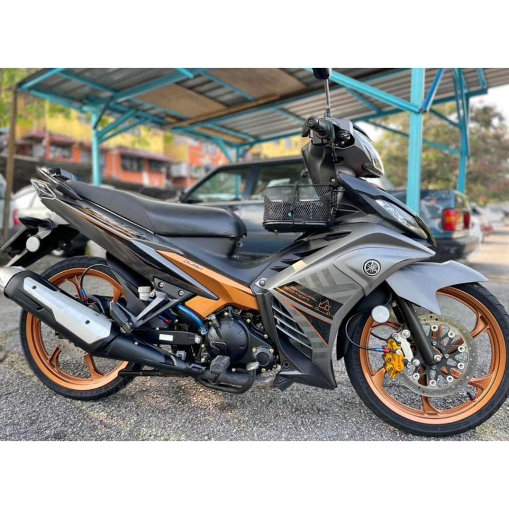 Coverset Yamaha Original Siap Tampal LC135 LC V7 Stealth Gold / Grey ...