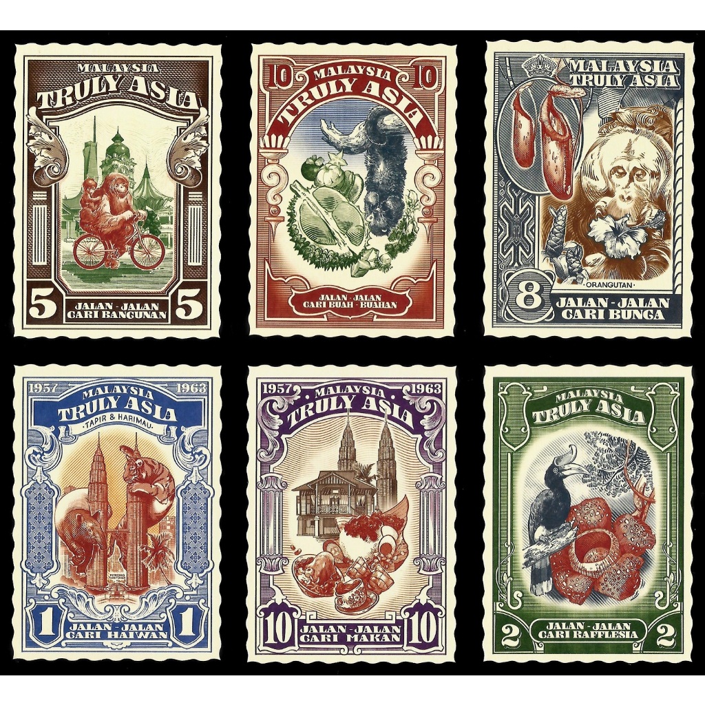 Malaysia Postcard Set - Truly Asia Set (6 designs in set) | Shopee Malaysia