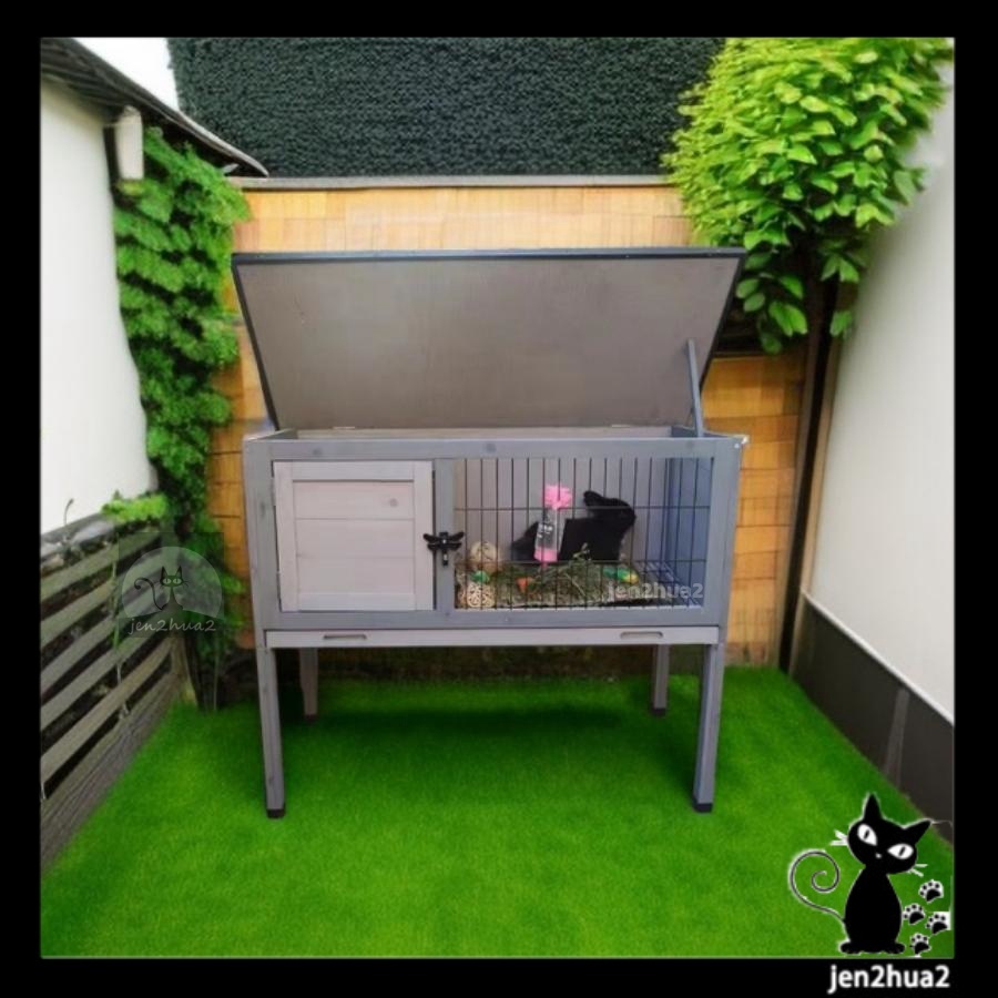 Outdoor rabbit large rabbit cage cat cage nest rabbit pet villa ...