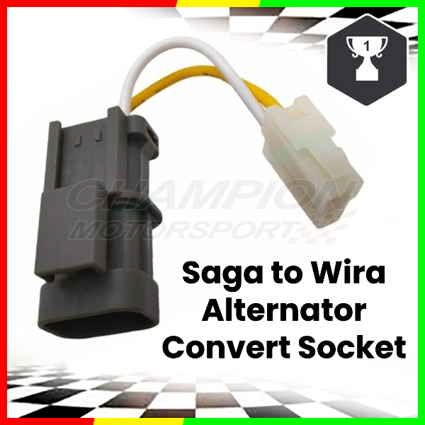 Saga to Wira Alternator Converter Socket Link 2 PIN | Shopee Malaysia