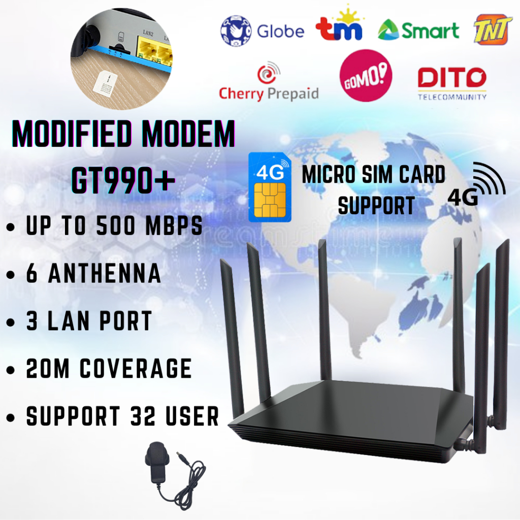 4G Modified Router Modem GT990+ hotspot unlimited Wifi High Quality 4G ...