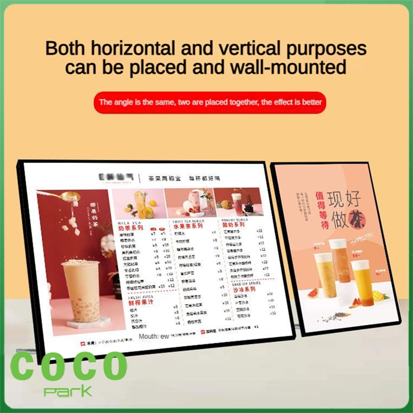 LED A4/A3 Restaurant display board desktop display billboard milk tea ...