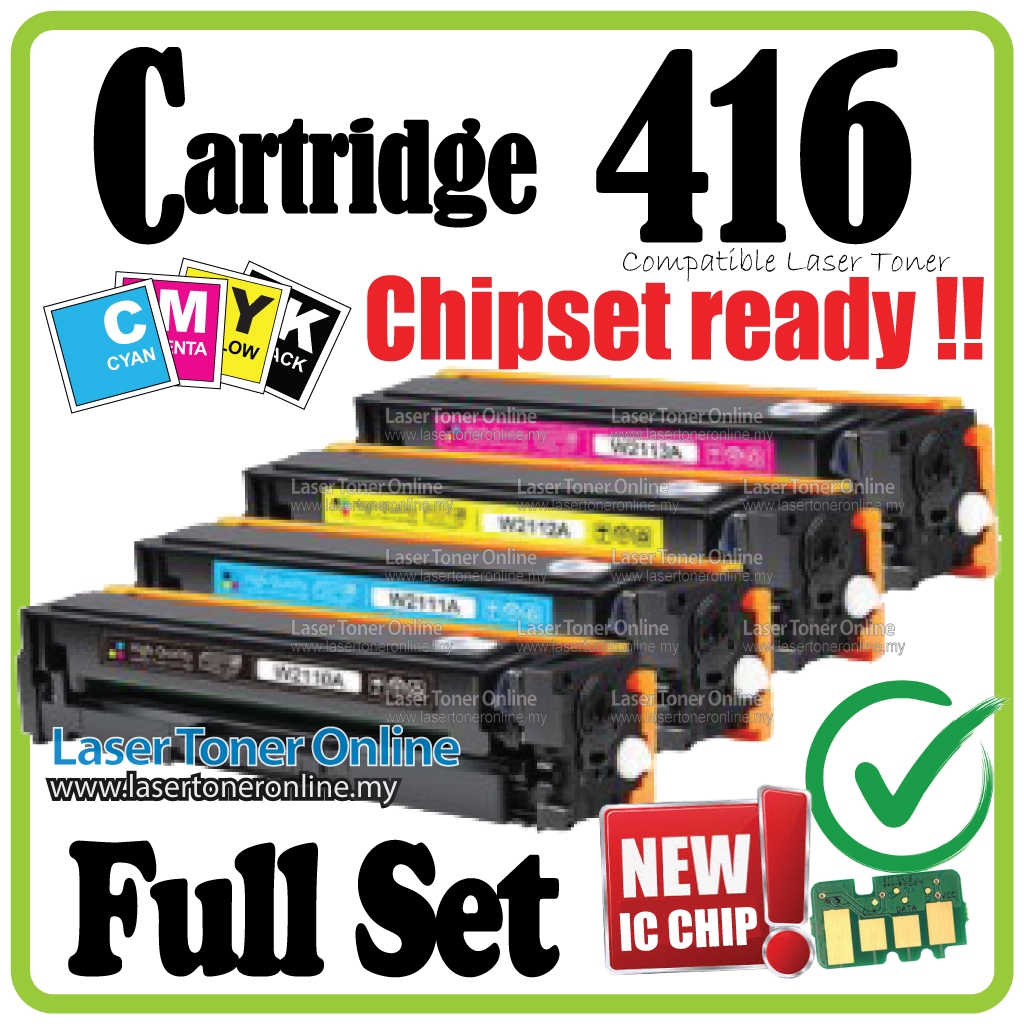FULL SET Compatible Laser Toner Canon 416 Cartridge 416 MF8010cn ...