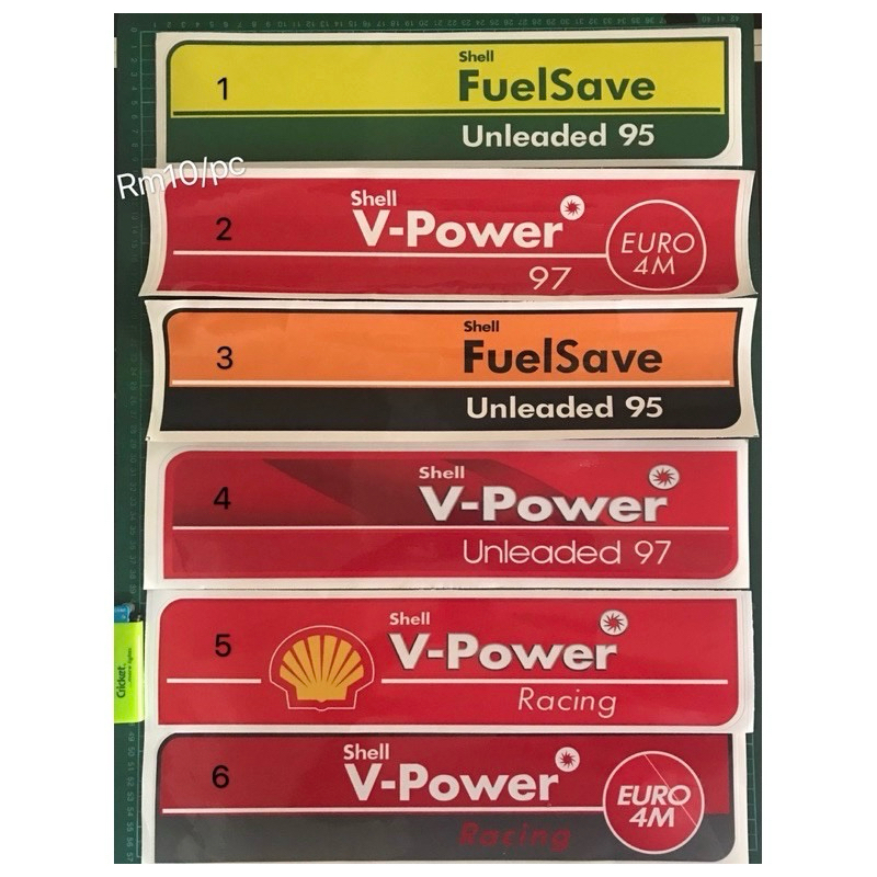 Shell 95/97/V Power Racing/ Euro 4M Sticker Printing & Laminate ...