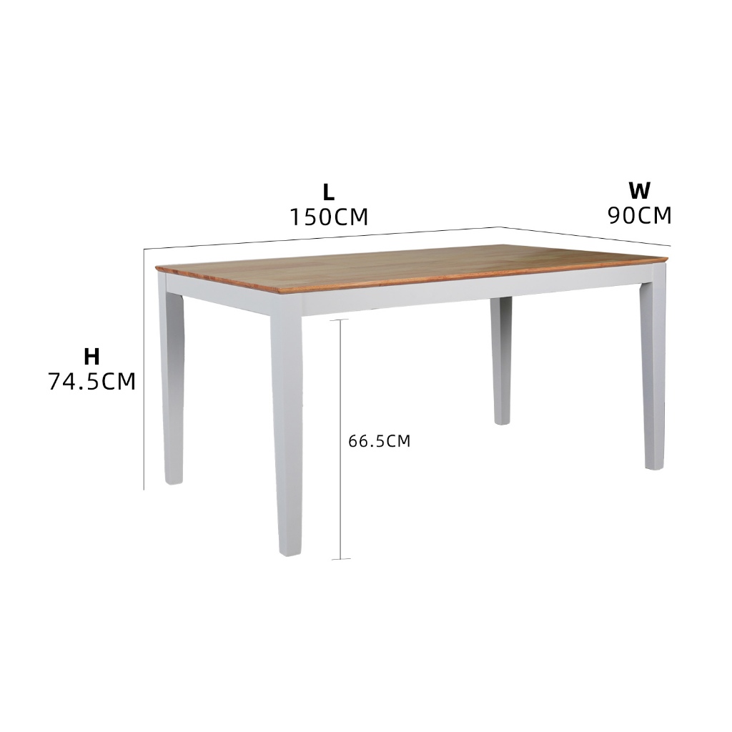 KitchenZ Sabah Lala Modern Dining Table Set Solid Wood Dining Table ...