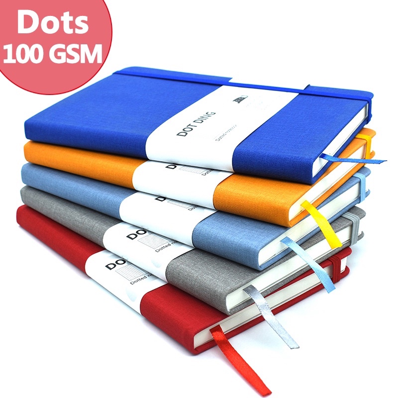 New BUJO Notebook Journal Dots pages A5 leather softcover ,160 pages ...