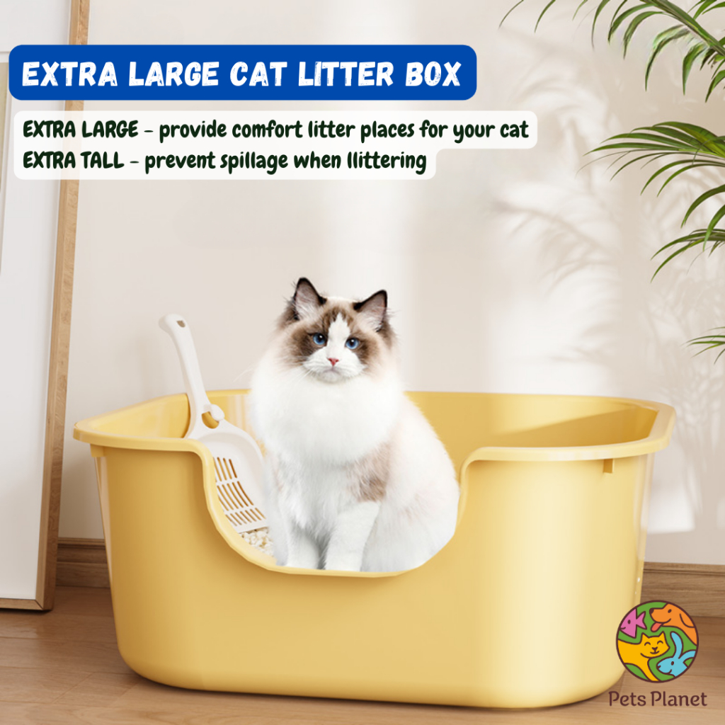 JUMBO XL Cat Litter Box | Super Large Cat Litter Box | Prevent Spillage ...