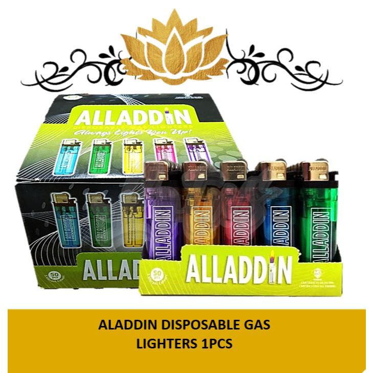 ALADDIN DISPOSABLE GAS LIGHTERS 1BOX x 50'S | Shopee Malaysia