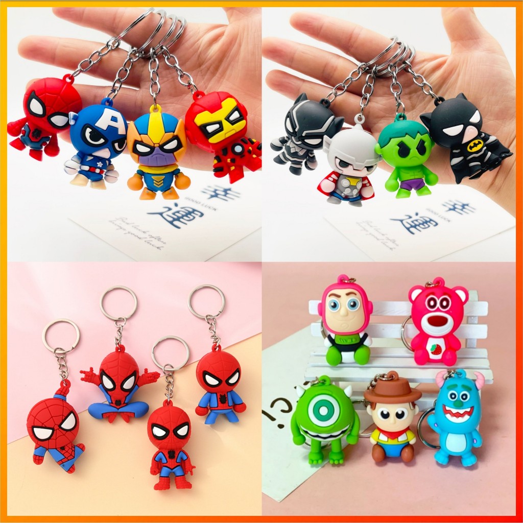 Marvel Keychain Sanrio Cute Cartoon Key Ring Key Fob Bag Pendant Deco ...