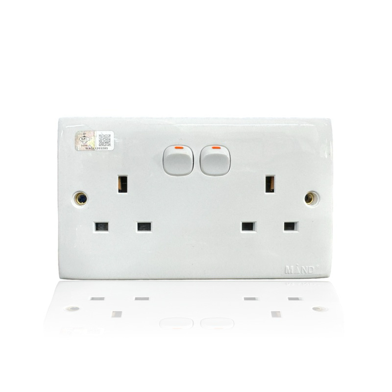 MIND 2K SERIES DOUBLE 13A SWITCH SOCKET | Shopee Malaysia