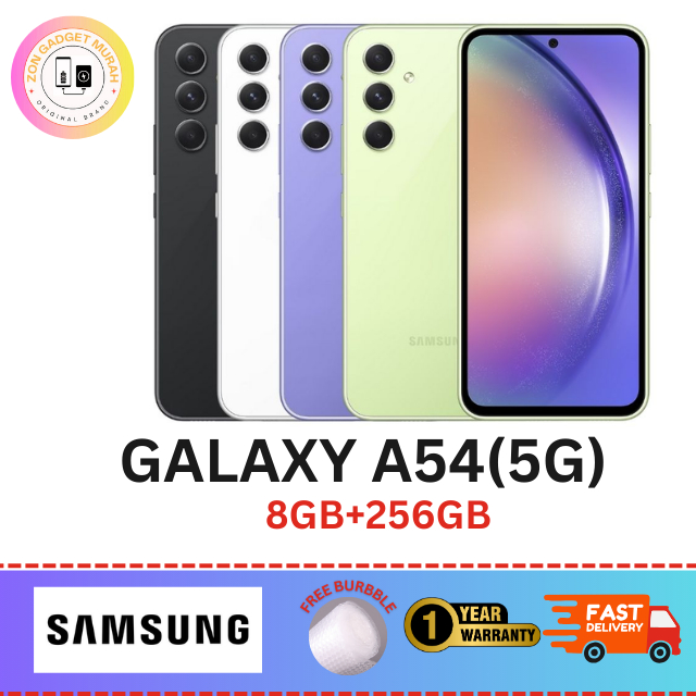 Samsung Galaxy A54 5G (8GB RAM+256GROM) Android Smartphone Lime/Violet ...