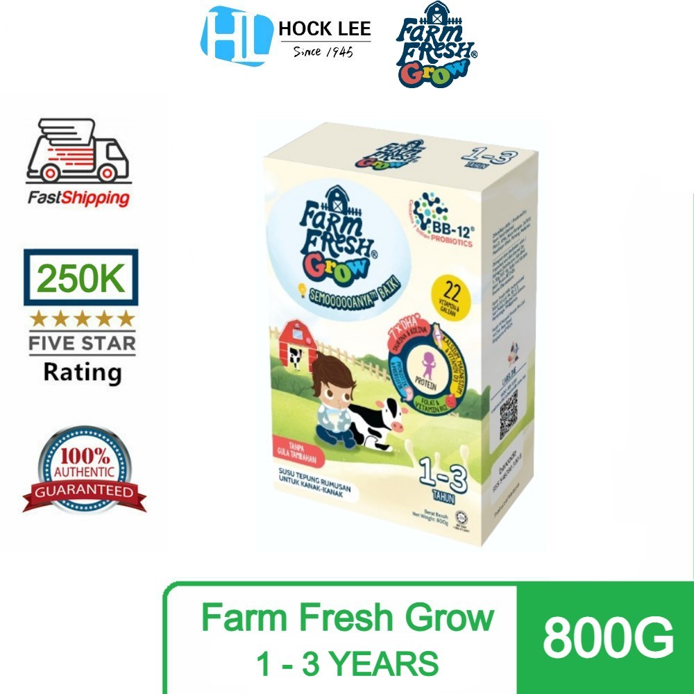 [ 1-3YRS Milk Powder 800G ] - Fresh & Honest Growing Up Milk Farm Fresh Grow | Shopee Malaysia