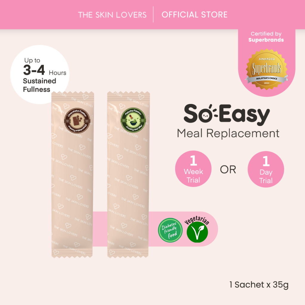 The Skin Lovers SoEasy Trial Meal Replacement - Belgian Dark Chocolate/Matcha/Coffee/Vanilla ...