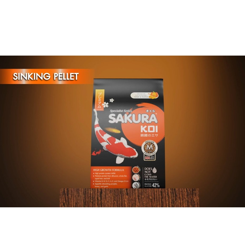 OFFER! (REPACK)Sakura premium Koi Fish Food High Growth Sinking 1KG ...
