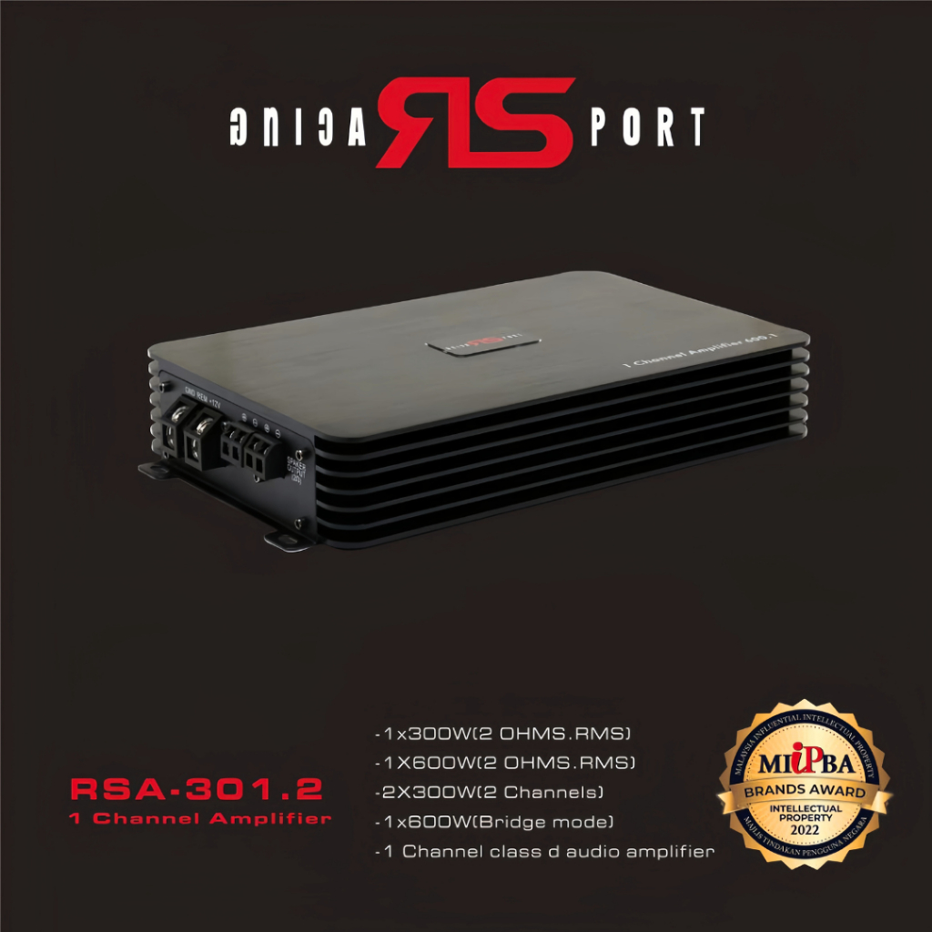 RS RACING SPORT (RSA-301.2) 1-Channel Amplifier 1 Channel Power ...