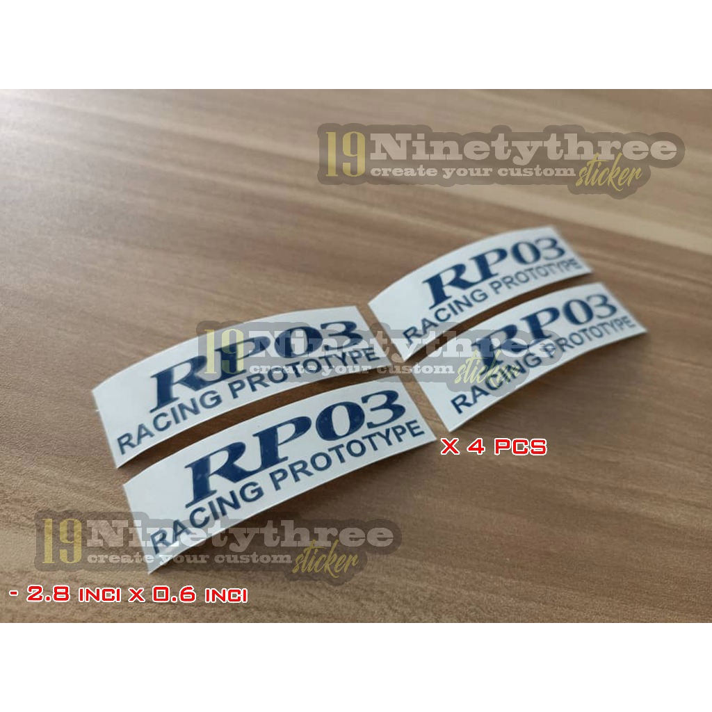 Rp03 racing prototype sticker rim(4 PCS) | Shopee Malaysia