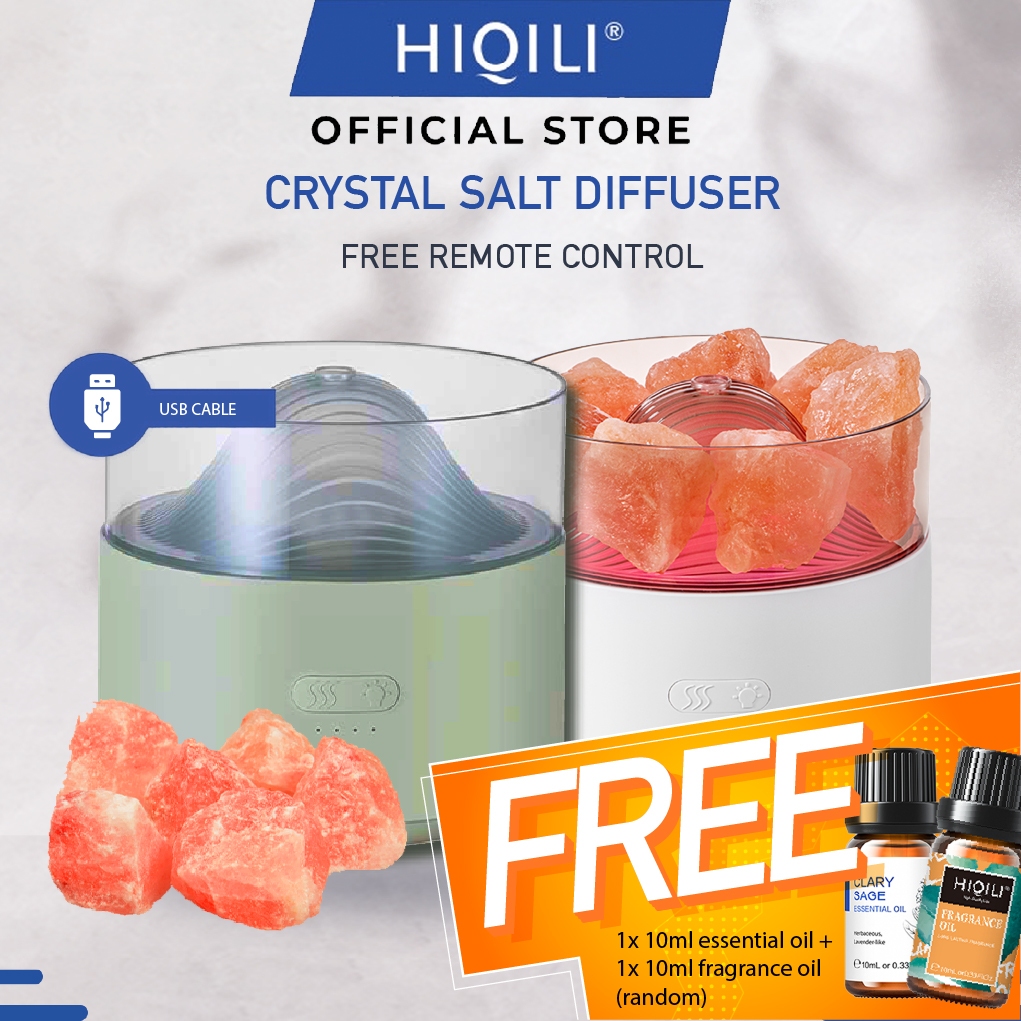 HiQiLi Crystal Salt Air Humidifier Aroma Diffuser Aromatherapy ...