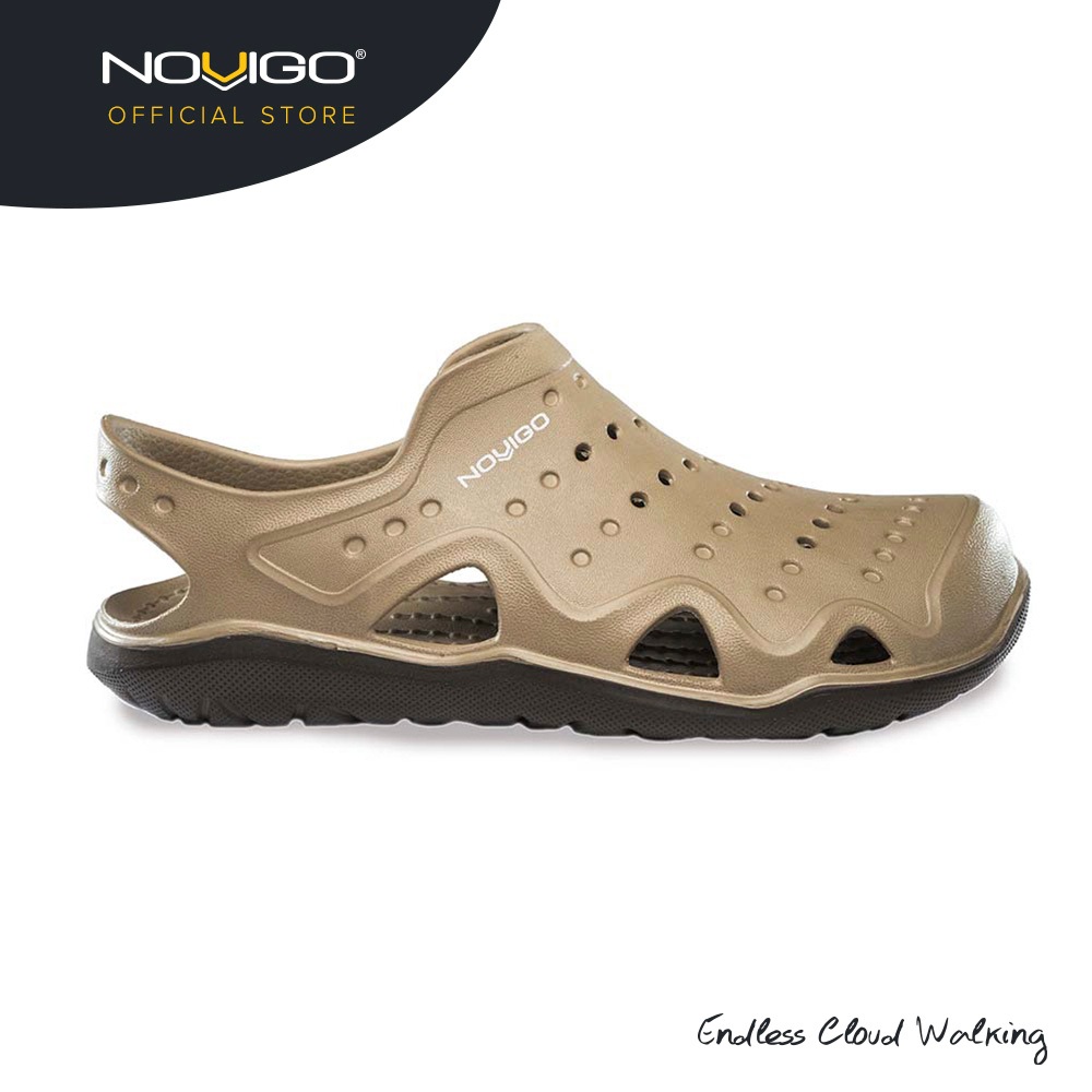 Novigo® Lucca Dual Density Unisex EVA Sandal (Light Oak/Chocolate Brown ...