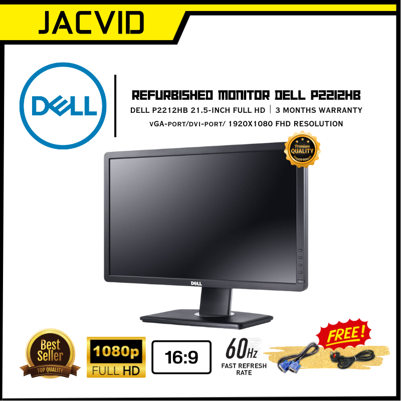 Refurbished Monitor Dell P2212HB 22 Inch Full HD | Shopee Malaysia