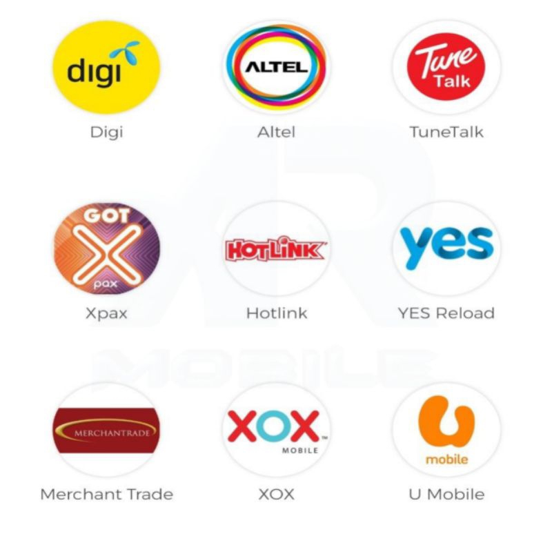 Topup Reload CELCOM MAXIS DIGI UMOBILE TUNE TALK HALO TELCO YES RM5 RM10 RM15 RM20 RM25 RM30 ...