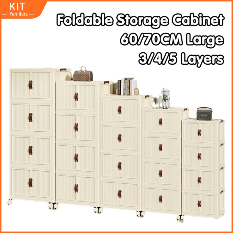 Kit Furniture 60/70CM 2 Doors Checkers Storage Cabinet Unique Foldable ...