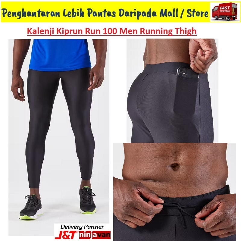K@lenji Run 100 Men Running Tights With Pocket for Phone & Key / Long ...