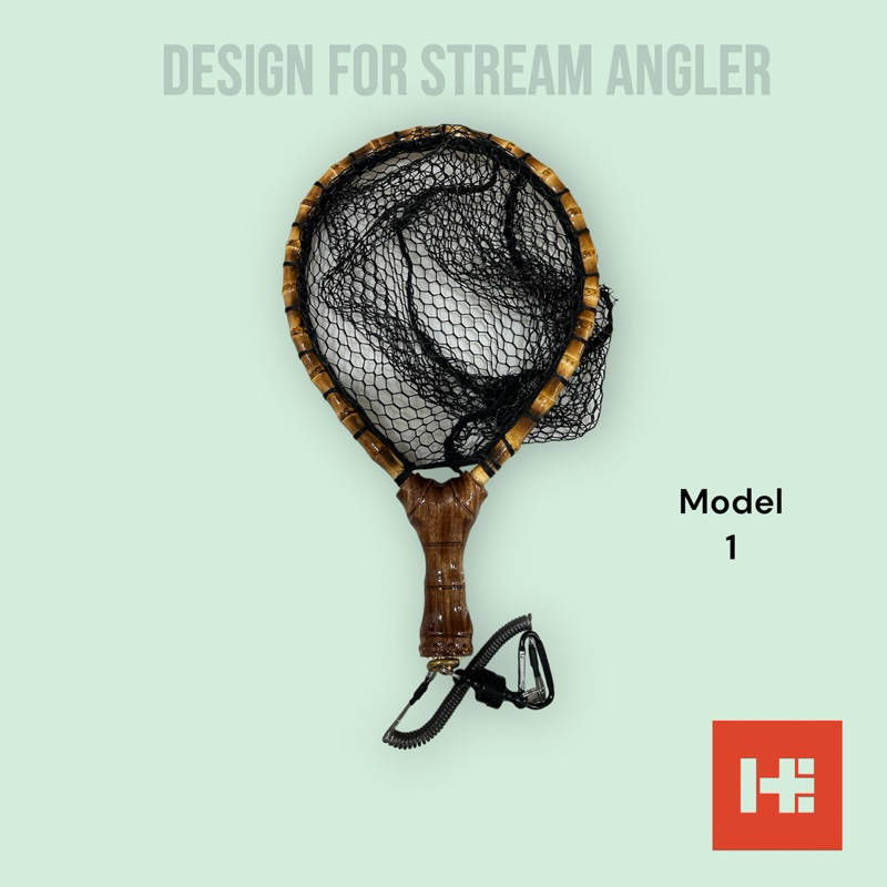 Fishermen real wood hand net. Sauk ikan jeram mini sauk tangguk sauk ...