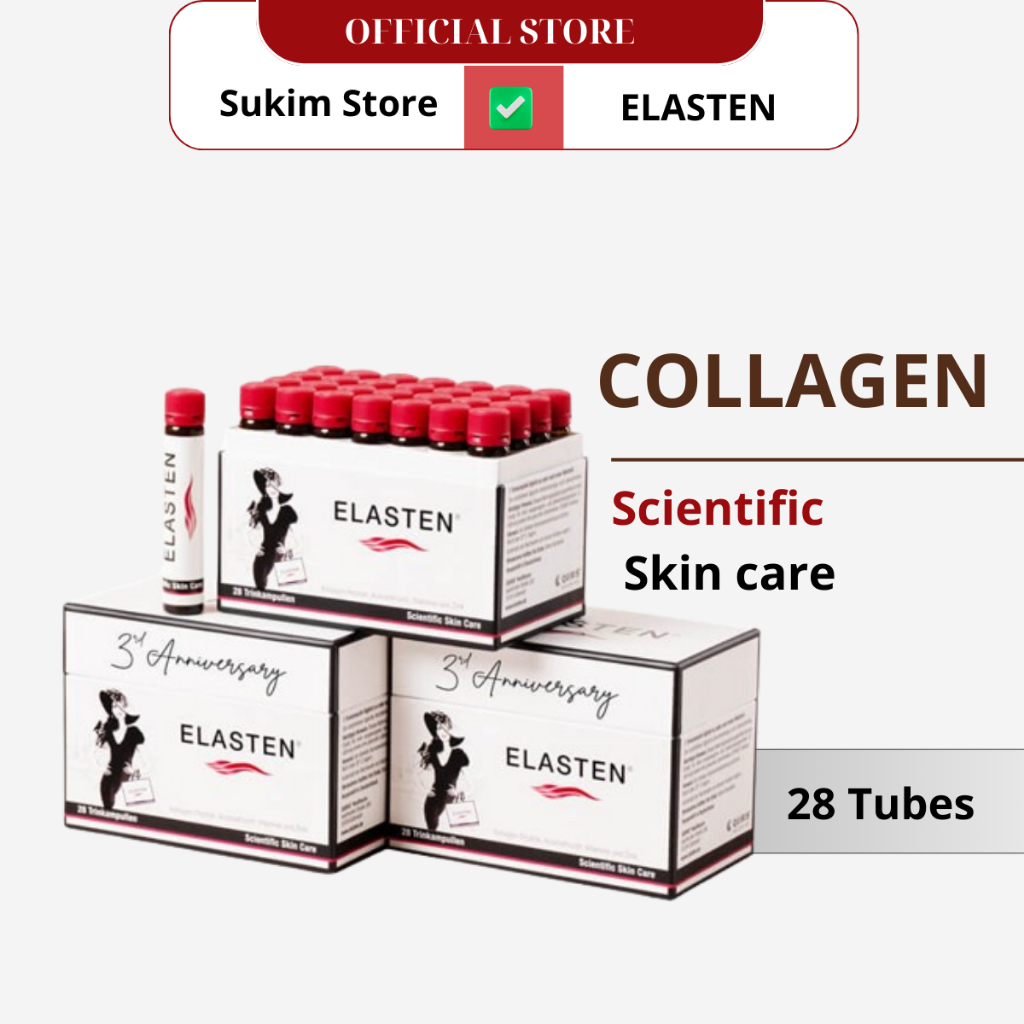 Collagen Elasten Helps Smooth Skin, Anti-Aging, Healthy Hair, 28 tubes ...
