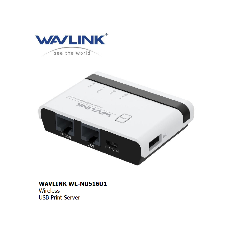 WAVLINK USB Wireless Print Server, WiFi Print Server with 10/100Mbps ...