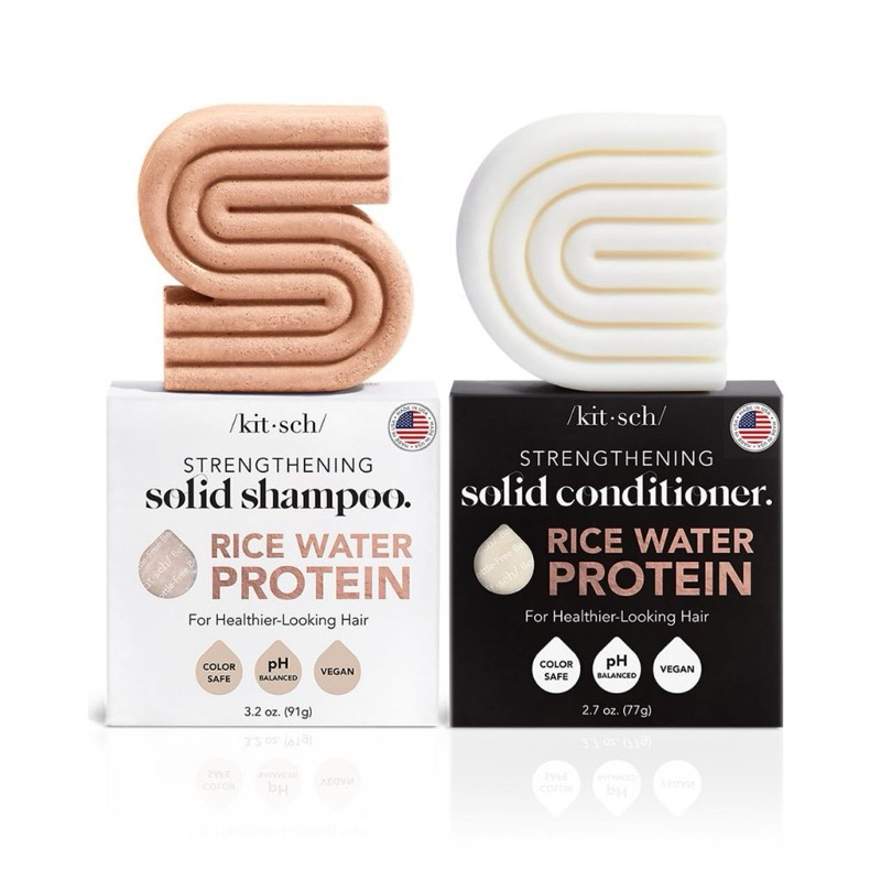 In Stock Kitsch, Strengthening Solid Shampoo Bar, Rice Water Protein, White Tea & Mandarin, 3.2 ...