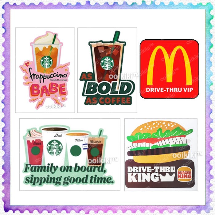 Starbucks Frappuccino BABE BOLD As Coffee FAMILY Burger King McD VIP ...