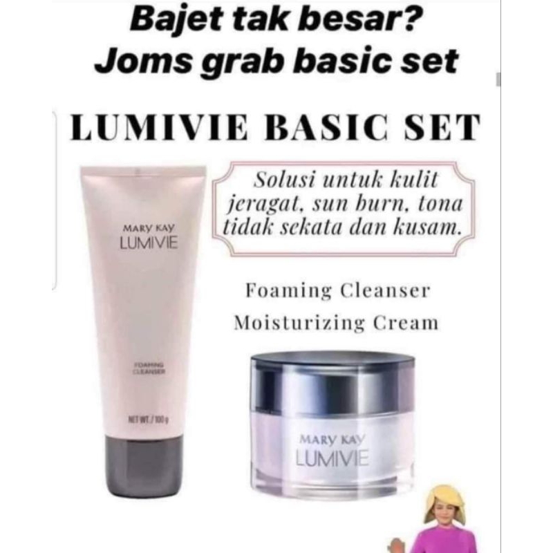 Lumivie set Basic Cleanser Dan Moisturizer (Set Pencerahan Dan Pudarkan Bintik Hitam) | Shopee ...