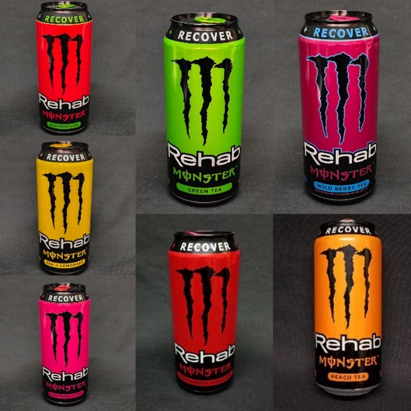 MONSTER ENERGY RECOVER REHAB USA 458ml 473ml Energy Drink Zero Sugar ...
