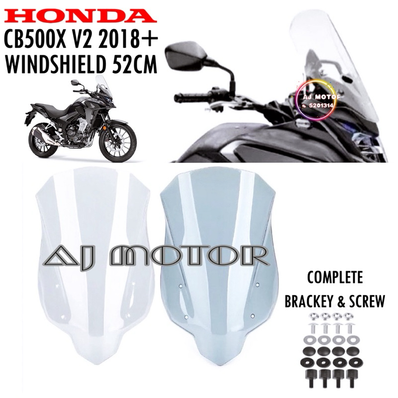 [ WINDSHIELD 52CM ] HONDA CB500X V2 2018-2024 CB500 CB 500 VISOR ...