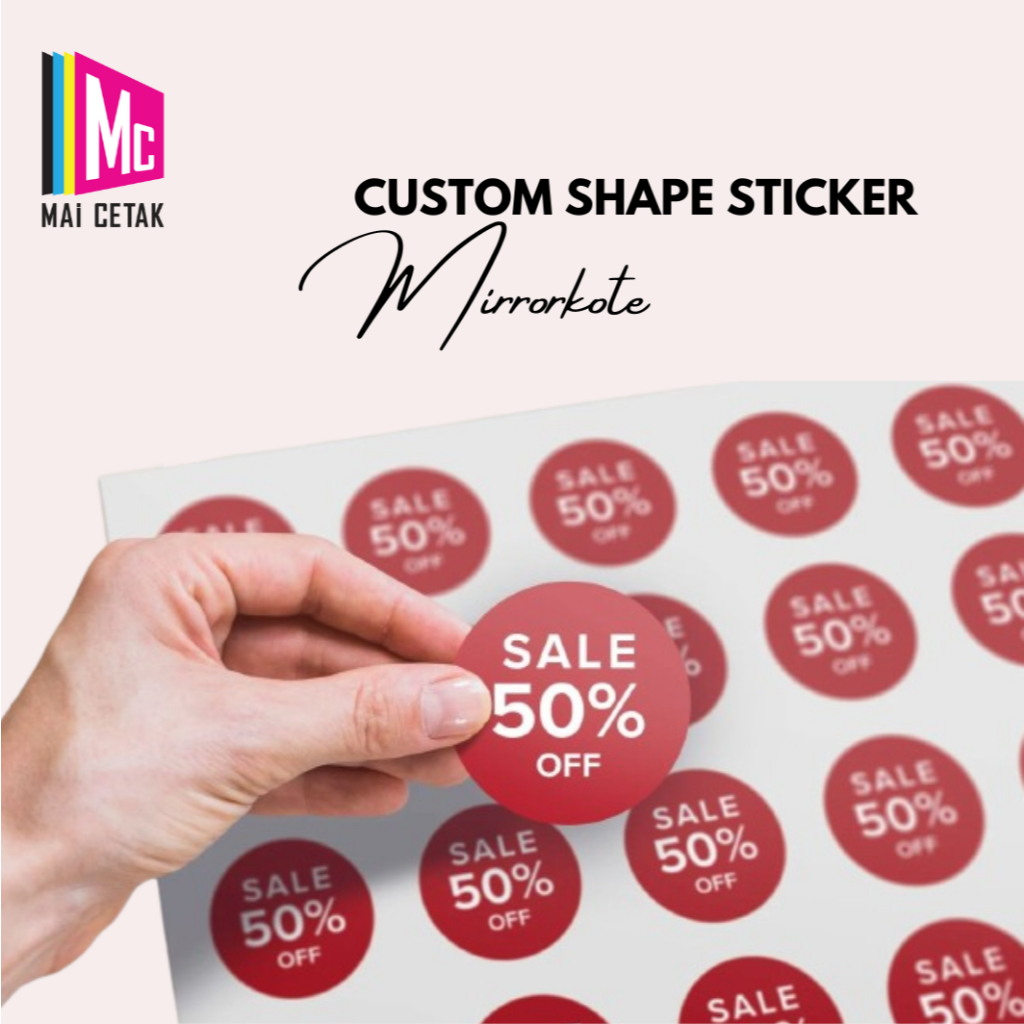 MAICETAK - Custom Mirrorkote Sticker Label (2CM-10CM) | Shopee Malaysia