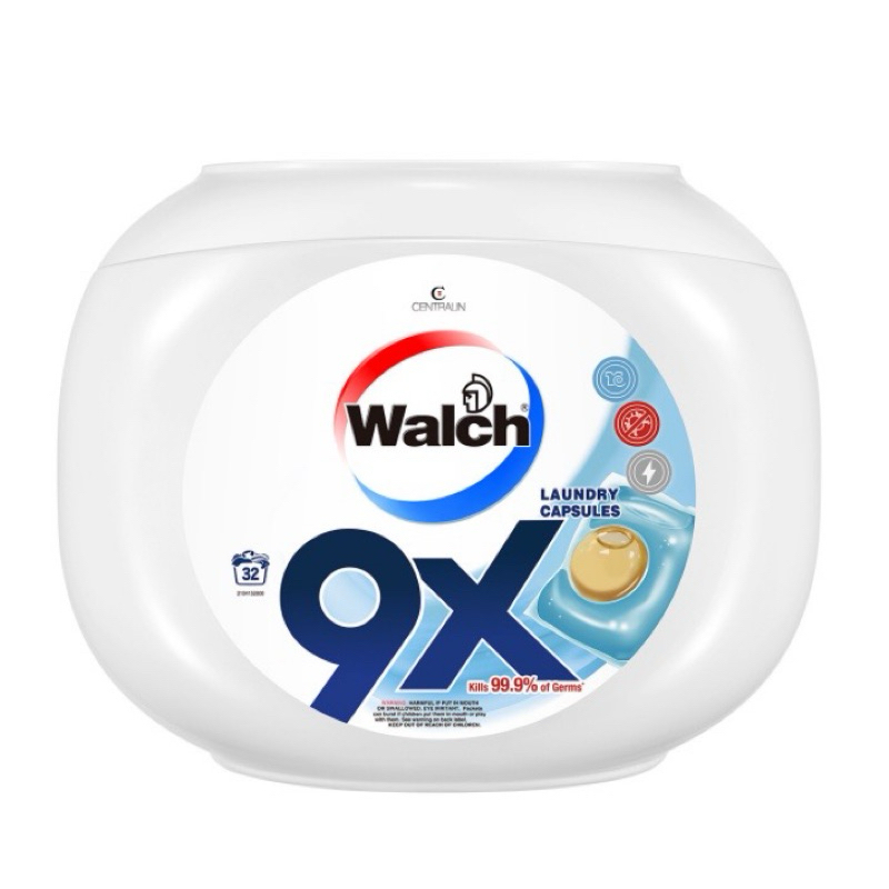 Walch 9x Antibacterial Laundry Capsules (12g x 32 Pcs) | Shopee Malaysia