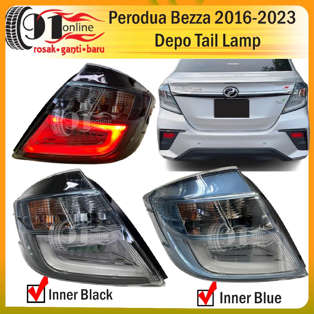Depo Perodua Bezza 2016 - 2023 Tail Lamp ( 2pcs/set ) | Shopee Malaysia