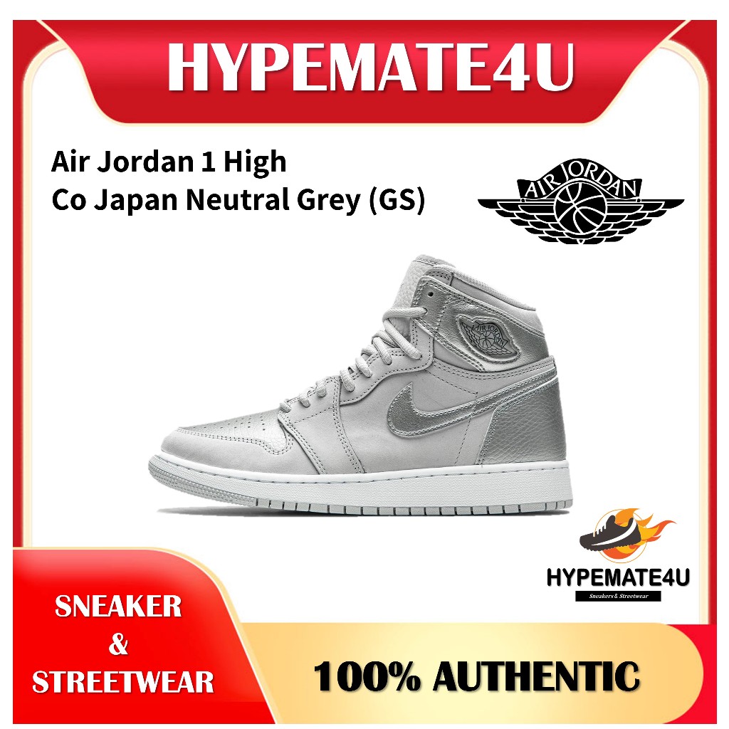 Air Jordan 1 High Co Japan - Neutral Grey (GS⁣) | Shopee Malaysia