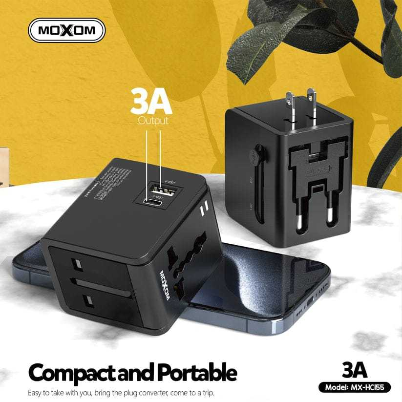 MOXOM MX-HC155 3A UNIVERSAL ADAPTER | Shopee Malaysia